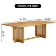 Noble House 47.24" Solid Wood and Faux Rattan Tea Table, Rubberwood ...