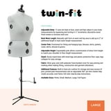 Dritz Twin-Fit Dress Form with Adjustable Tri-Pod Stand, Large ...