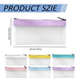 Clear Frosted PVC Pencil Pouch,Colorful Zipper Organizer Bag,7.87"×3.93 ...
