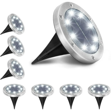 Solar Ground Lights Outdoor, LEDs Solar Pathway Garden Lights IP65 ...