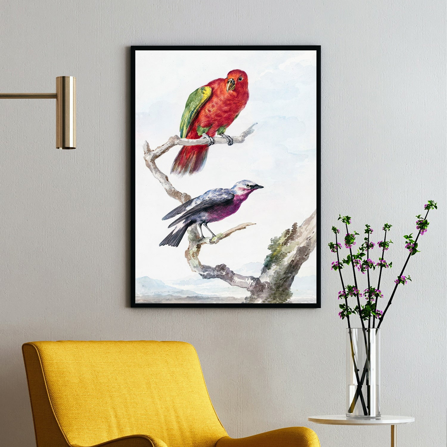 Two Birds, Including a Red-Green Parrot - ca. 1720–1792 | Aert Schouman ...