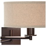 Possini Euro Design Radix Modern Swing Arm Wall Lamp Bronze with Cord ...