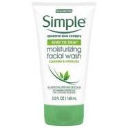 Simple Kind to Skin Moisturizing Facial Wash for Sensitive Skin, 5 oz ...