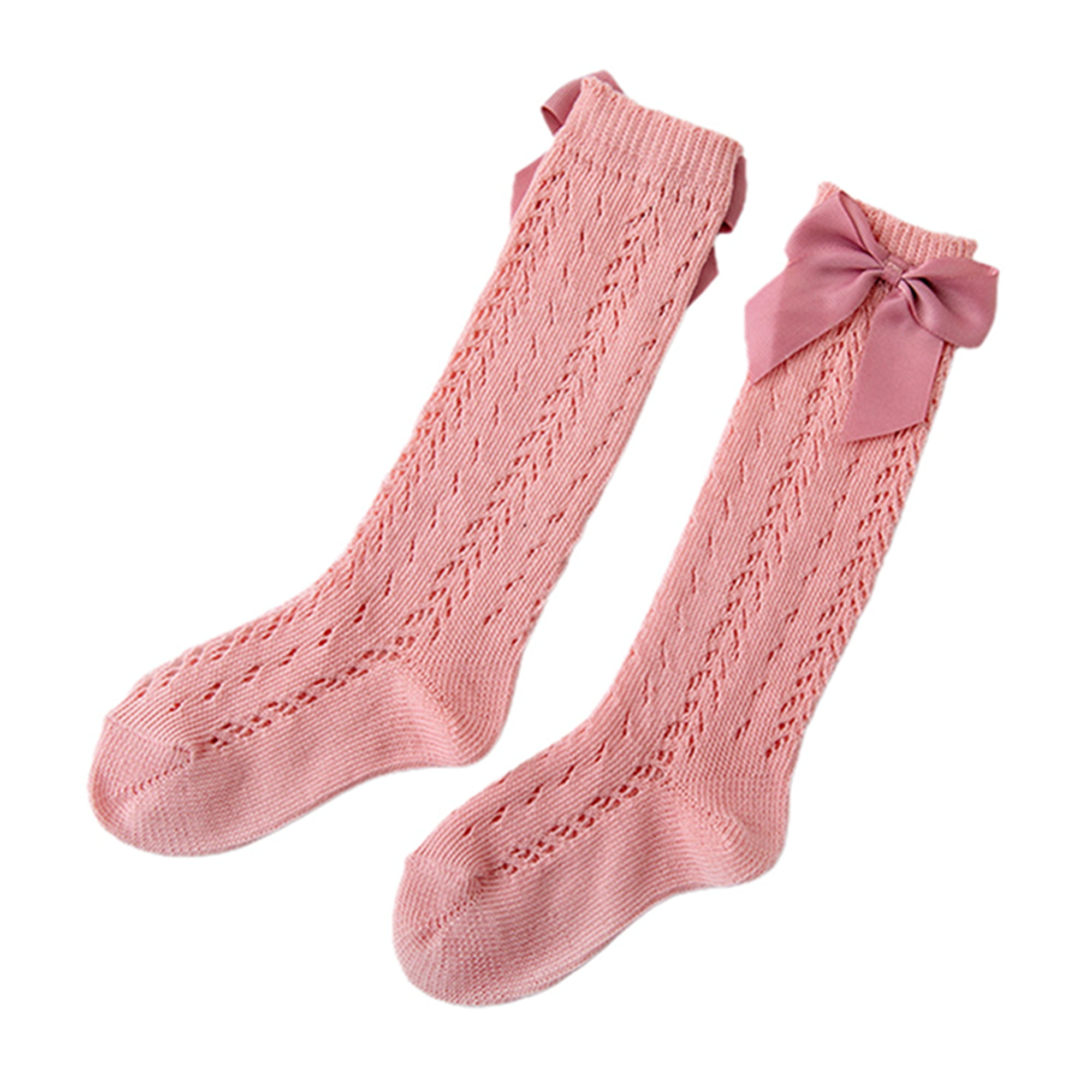 Biekopu Toddler Girls Summer Mesh Socks Solid Color Mid Tube Breathable ...