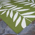 Couristan Covington Bamboo Leaves Lime Indoor/Outdoor Runner Rug ...