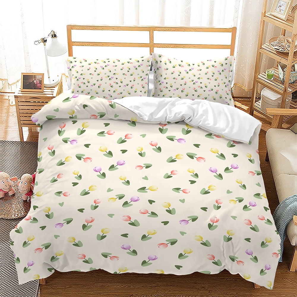 Kawaii Cute 3D Floral Print Flowers Pattern Bedding Bed Set Twin Size ...