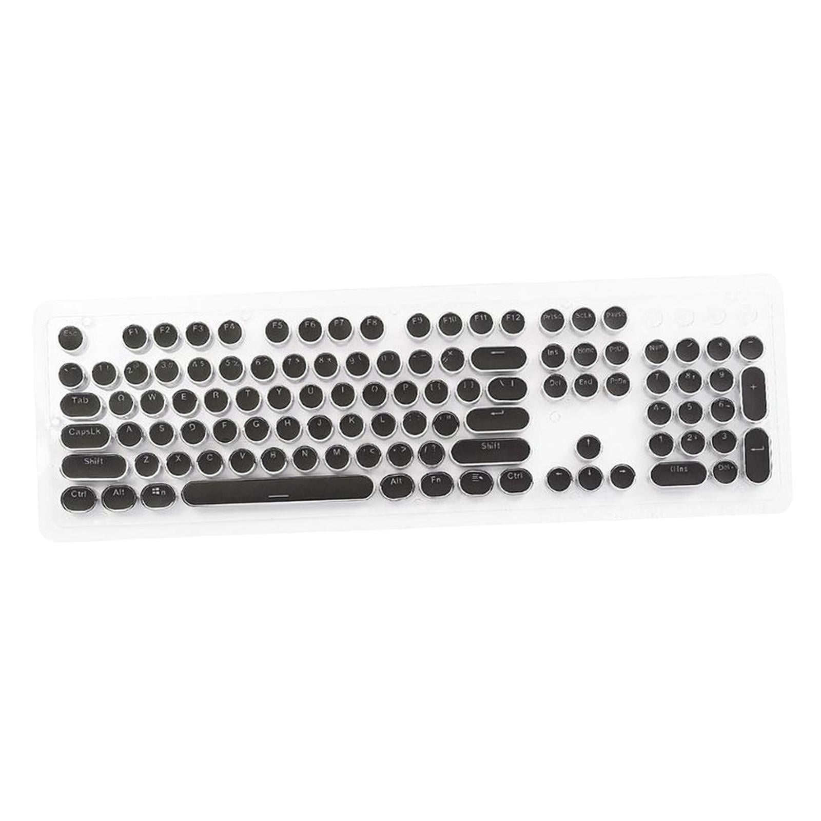 108Key Round Keycaps PBT Gaming Keyboard Retro for Mechanical Gaming ...