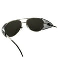 Global Vision Eyewear Aviator Z87 Motorcycle Sunglasses Silver Frames ...