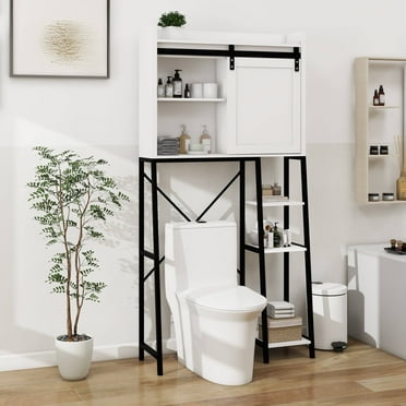 OKD 68In Farmhouse Wood Over The Toilet Storage, Light Rustic Oak ...
