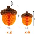 6 Pack Fall Acorn Honeycomb Ball Decorations,12in 8in Tissue Paper ...