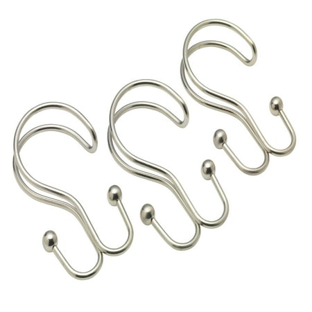 Double Shower Curtain Hook in Brushed Nickel - Walmart.com - Walmart.com