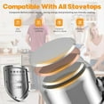 8.45QT Stainless Steel Pressure Cooker 3-Stage PSI Explosion-Proof w ...