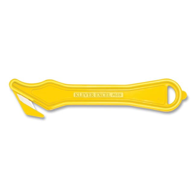 Klever Kutter 7 in. Handle Excel Plus Safety Cutter, Yellow - 10 per ...