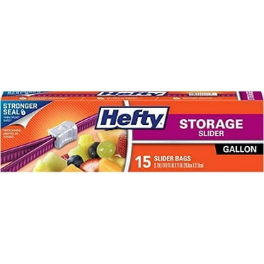 Hefty Slider Jumbo Bags, 2.5 Gallon, 12 ct - Walmart.com
