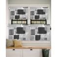 Abstract Color Block Paint Short Blackout Curtains 24 Inch Long,Black ...