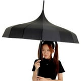 Gothic Rebel Black Pagoda Umbrella - Perfect for Rain or Shine, Ideal ...