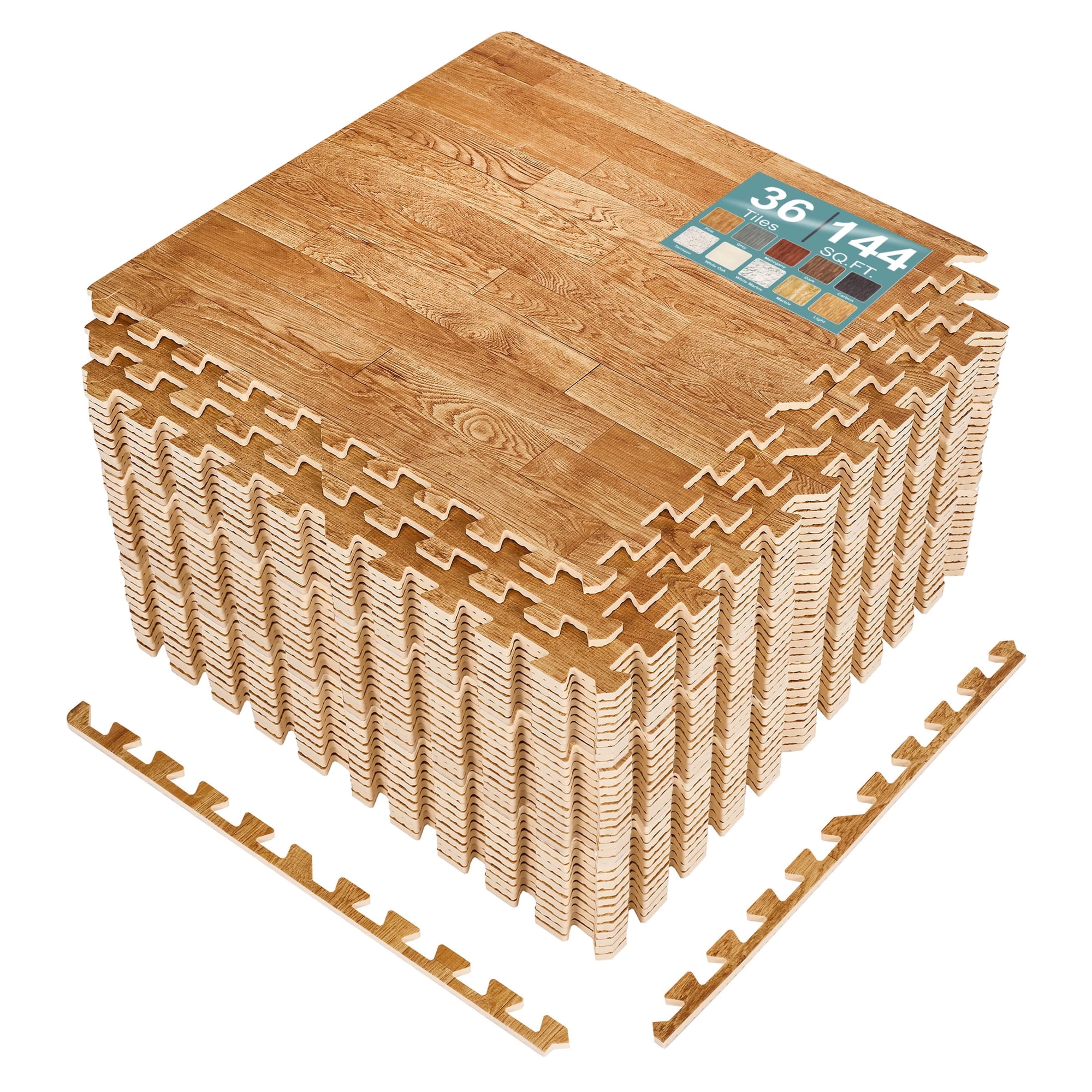 Click here for Sorbus 144 Sq. Ft. Pine Wood Grain Foam Interlocki... prices