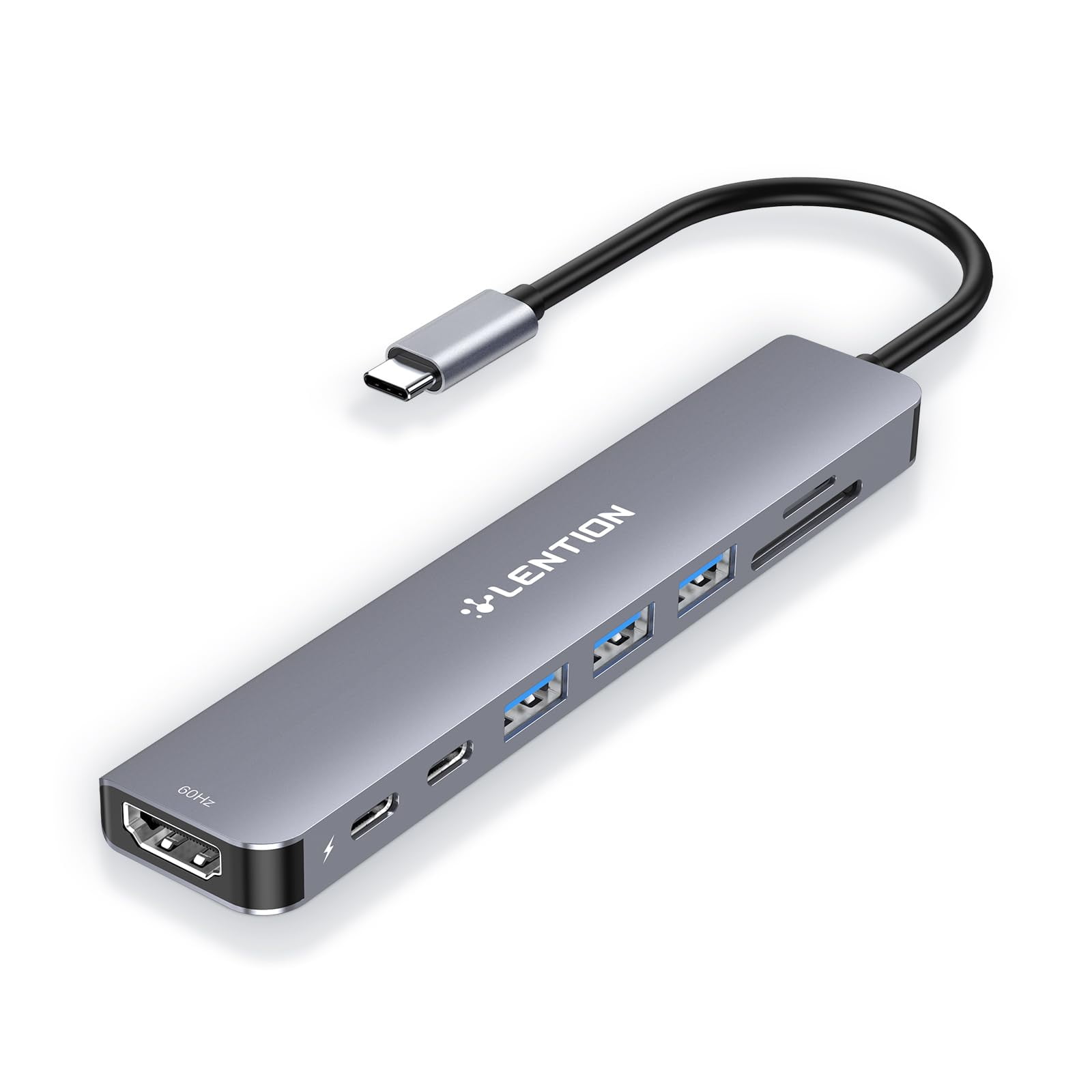 Hub USB-C LENTON 8 en 1 con HDMI 4K de 60 Hz y PD de 100 W para MacBook ...