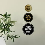 Signs ByLITA Circle Please Shut The Door Sign (Black) - Large - Walmart.com