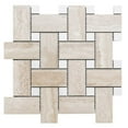 The Tile Life Stately Basketweave Travertine 13x13 Porcelain Mosaic ...