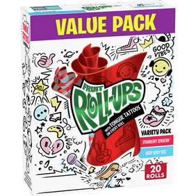 Fruit Roll-Ups Variety Pack (.5 oz., 72 ct.) - Walmart.com - Walmart.com