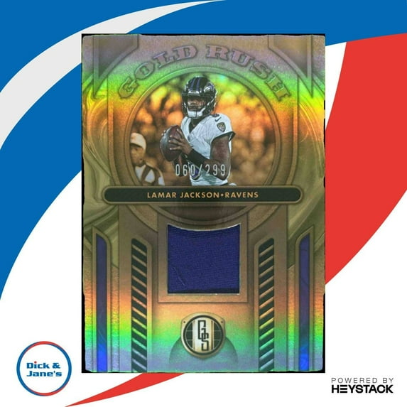 2024 Panini Gold Standard Lamar Jackson Gold Rush Patch /299 MEM ...