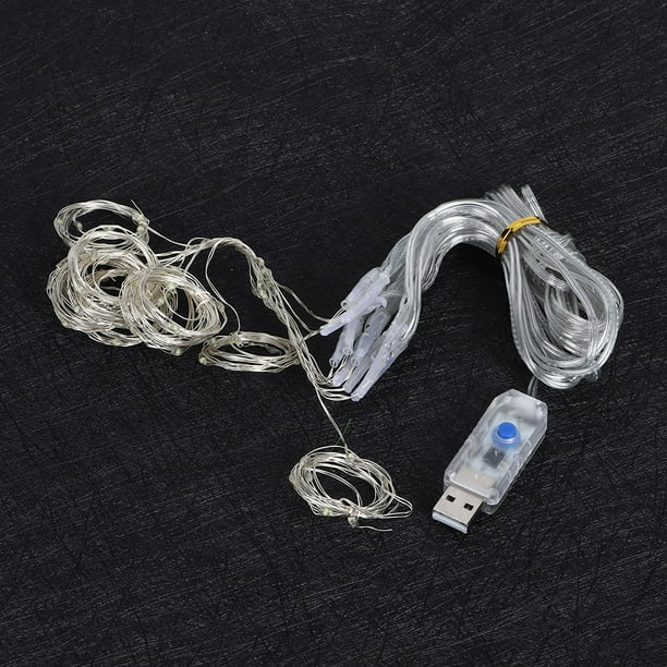 3x1m 100LED USB Control remoto tiras de luz con cable de cobre 8 modos para decoración de ...