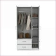 Chests & Wardrobes | Sebree 71'' White Armoire Wardrobe with 2 Drawers, 4 Doors, Shelves ...