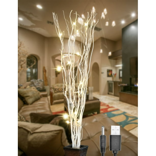 Lightshare Lighted Branches, Natural Twig Vase Filler, 36 inches, 16 ... Lightshare Lighted Branches, Natural Twig Vase Filler, 36 inches, 16 ...