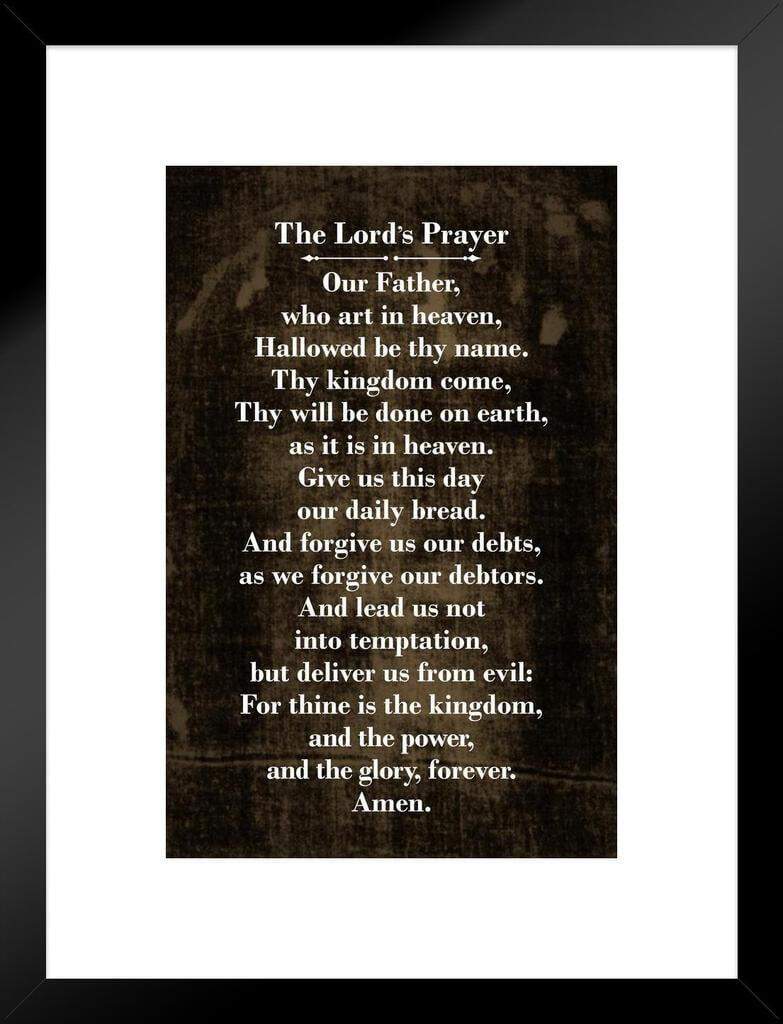 The Lords Prayer Our Father Shroud of Turin Bible Quote Spiritual Decor ...
