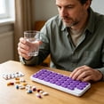 Monthly Pills Organizer with Lid - Arthritis Friendly Easy Open Lids ...