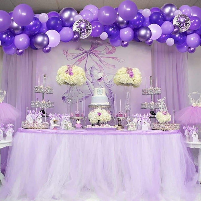 Purple Birthday Table Decorations