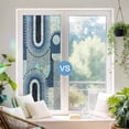 Abstract Geometric Mid Century Half Circle Window Privacy Film, Rainbow ...