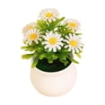 Artificial Plastic Flower Arrangement with Pot - 7 Heads for Home ...