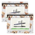 ALAZA Cartoon Dogs Bones Pattern Pencil Pouch 3 Ring Binder with Clear ...