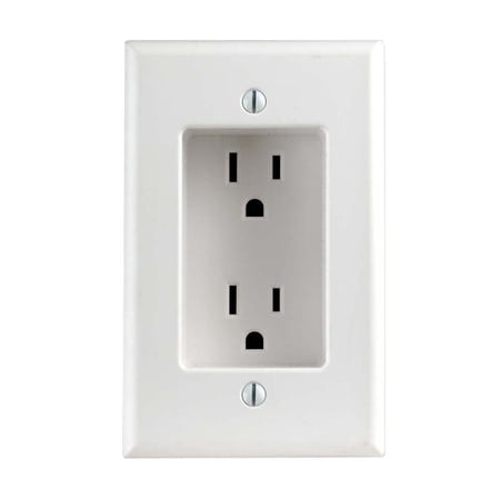 Leviton Decora 15 Amp Residential Grade 1-Gang Recessed Duplex ...
