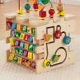 KidKraft Deluxe 5-Sided Wooden Activity Cube Teaches Shapes, Colors ...