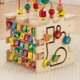 KidKraft Deluxe 5-Sided Wooden Activity Cube Teaches Shapes, Colors ...
