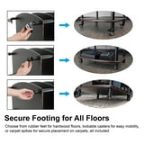 Rockville FLX Dark Wood Adjustable Height 4 Shelf Home Theater Audio ...