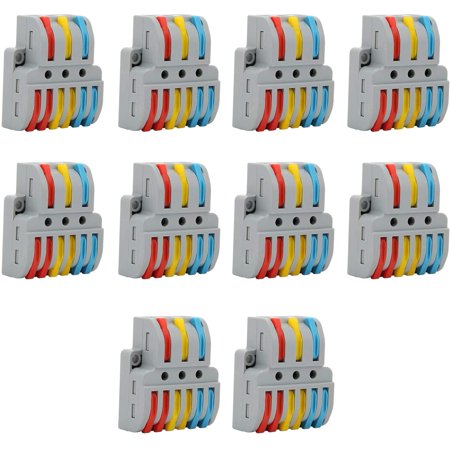 10Pcs Fast Wire Connector, 3?in?6?out Color Quick Wiring Electrical ...