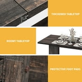 Dextrus 71 inch Solid Wood Farmhouse Dining Table, Modern Rustic Oak ...