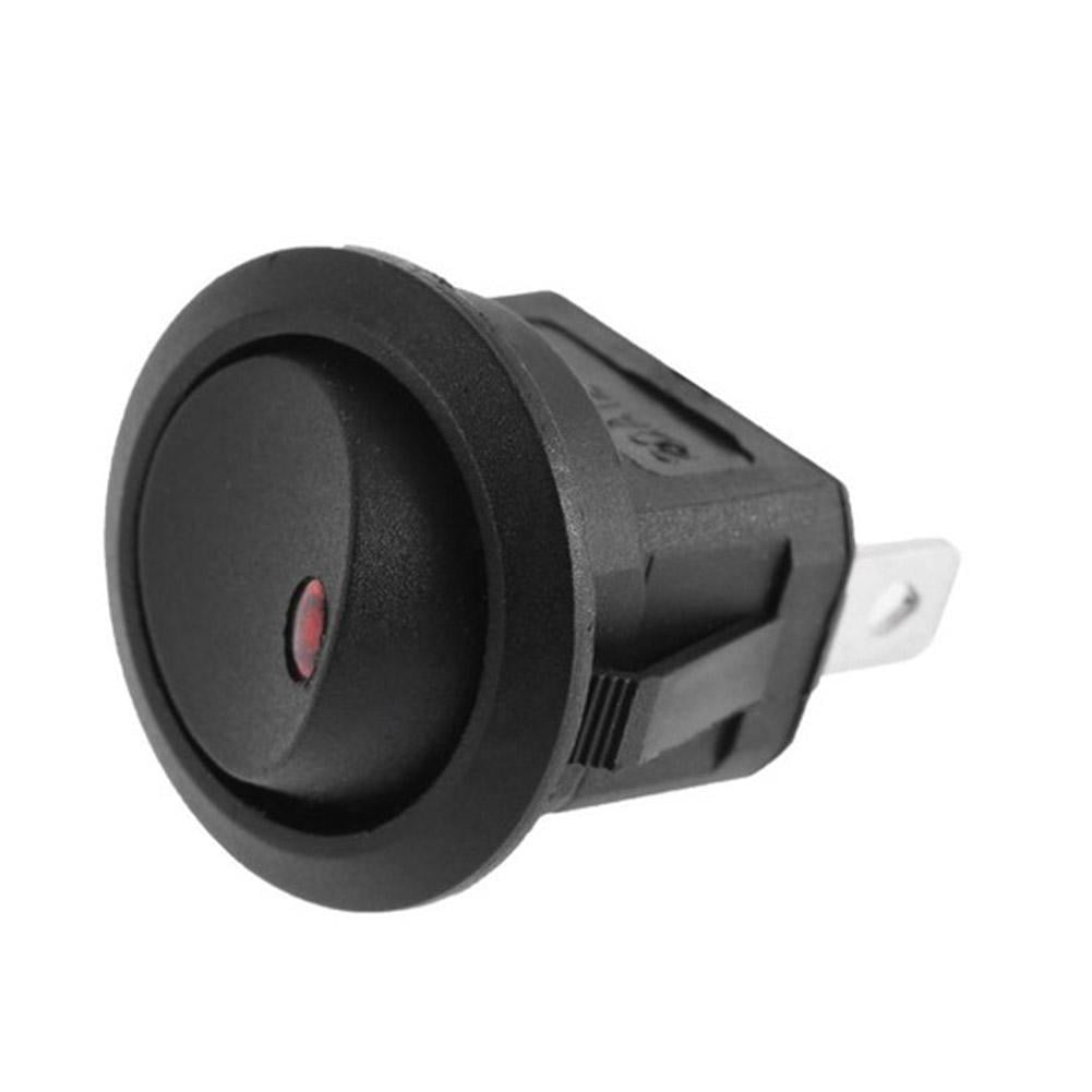 3 Model LED DIY Round Light Rocker Switch ON-0FF Power Button Switches ...