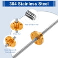 2 Pack 1000mm Power Screw with Tr6X1 Brass Nut and Plastic Packaging ...