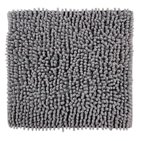 Loopy Chenille 24" Square Bath Rug, Grey - Walmart.com