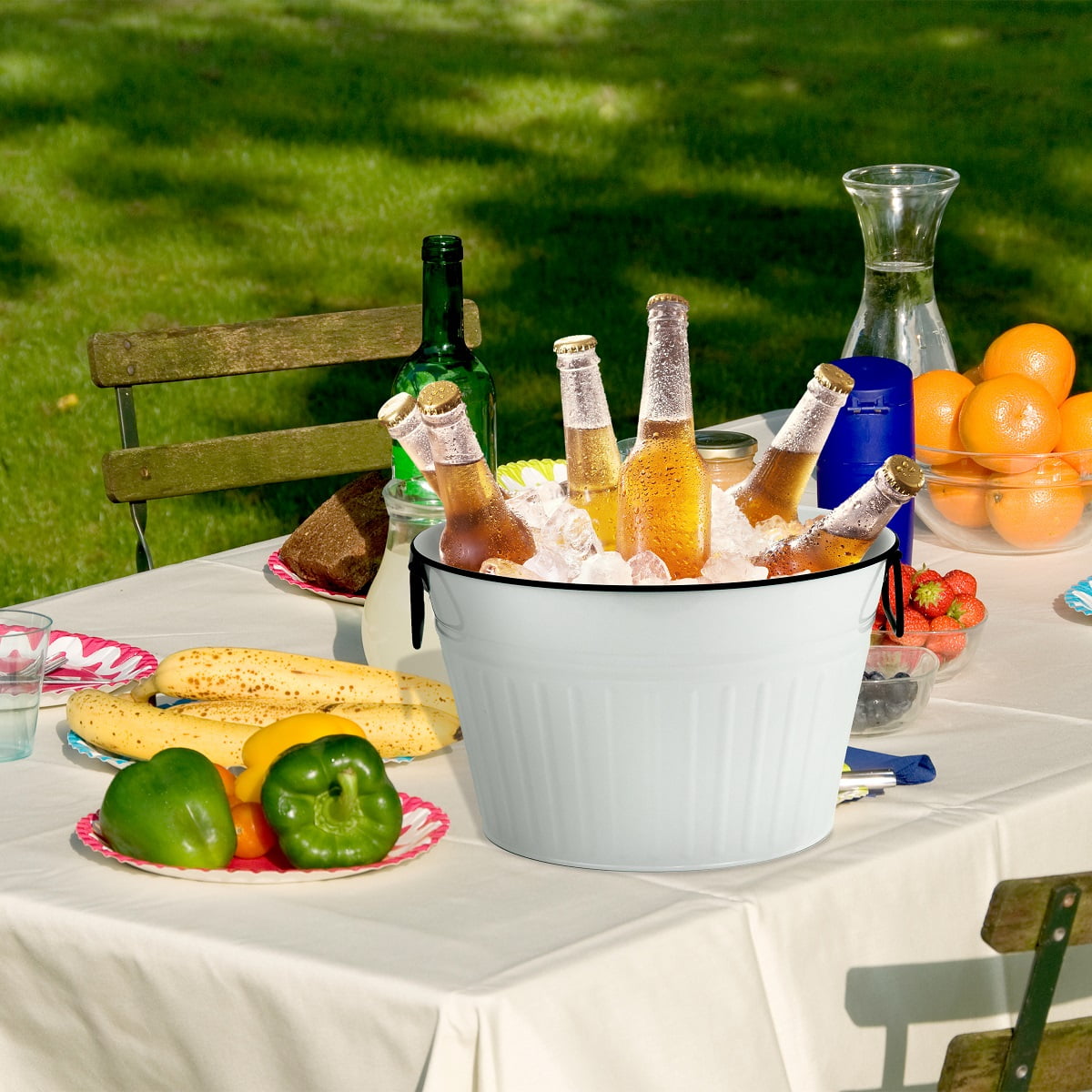 Click here for Home Trends Pl Home Trends White Round Tub dia 15 prices