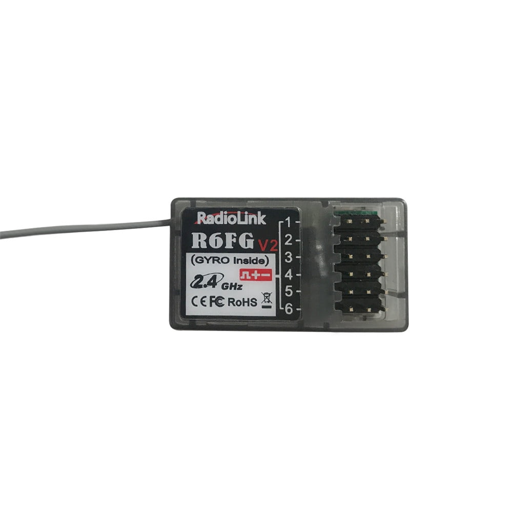 Radiolink R6FG R6F V2 2.4GHz 6 CH FHSS Receiver High Voltage Gyro ...