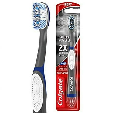 Colgate Optic White Pro Series Sonic Battery Powered Toothbrush, Black ...