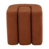 DecMode 18" x 18" Copper Polyester S- Shaped Ottoman with Connected ...