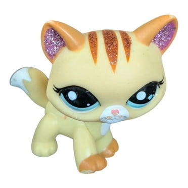 Pink White Sparkle Glitter Short Hair Cat Littlest Pet Shop LPS 2291 ...