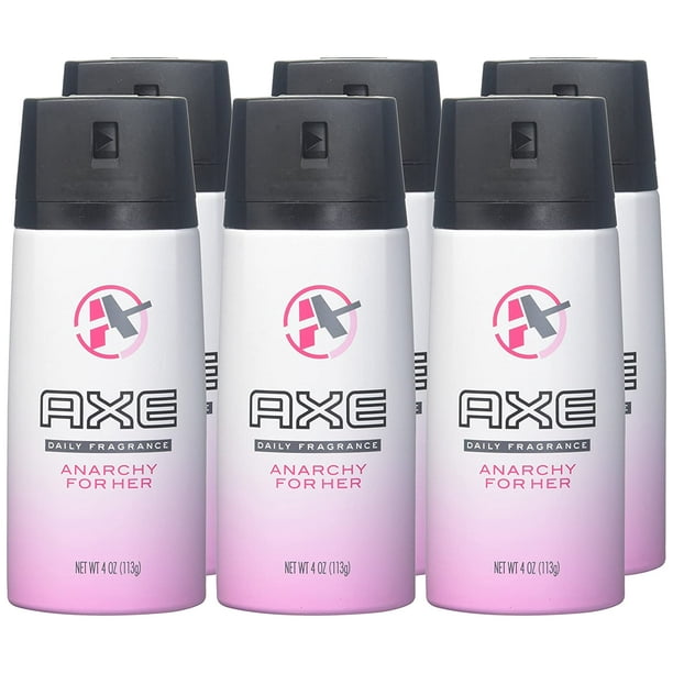 Axe Daily Female Fragrance Anarchy Body Spray 4 oz (Pack of 6 ...